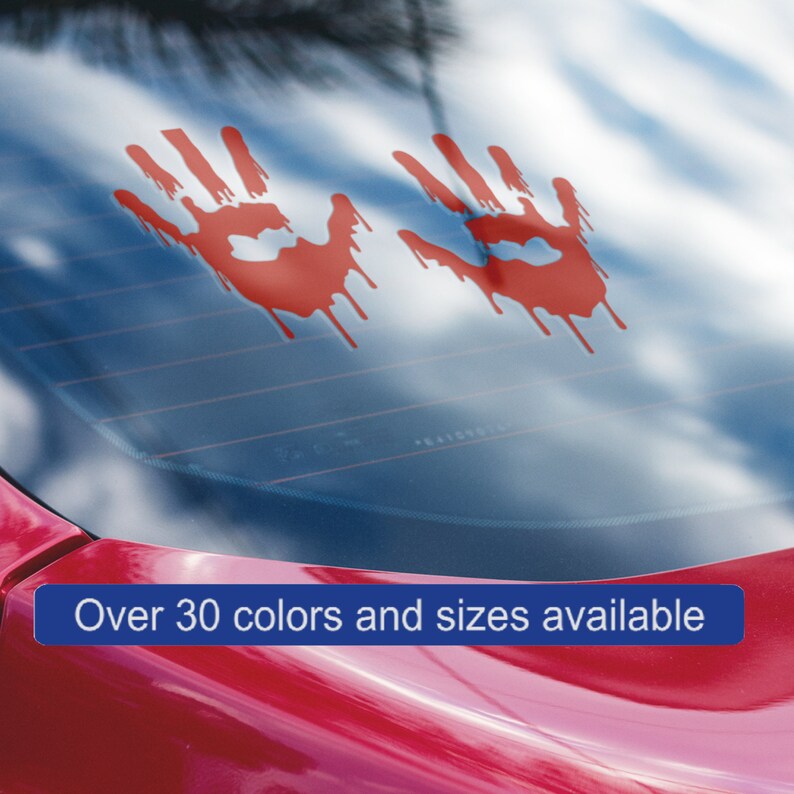 Bloody Handprints Set of Two Decals, Track and Field Decals for Cars ...