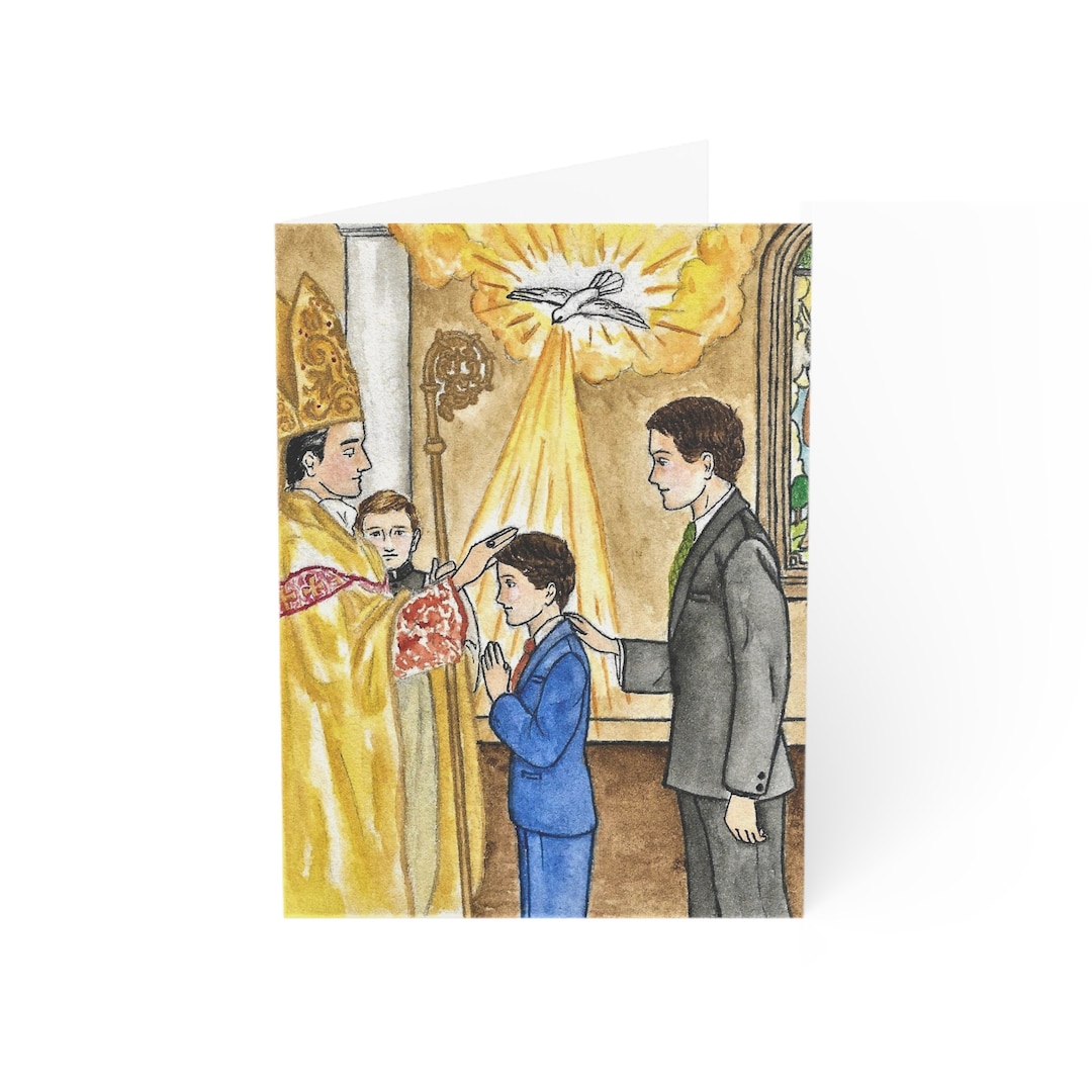 Confirmation Card for Boys - Etsy