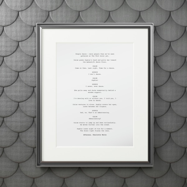 Movie Script Print - Etsy