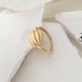 14K Solid Gold Cockle Shell Ring, Natural Sea Shells Ring, Aquatic ...