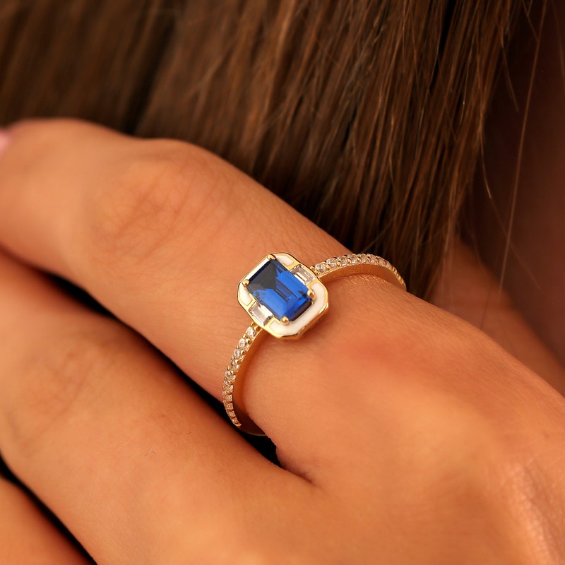 Blue Sapphire Ring - Etsy