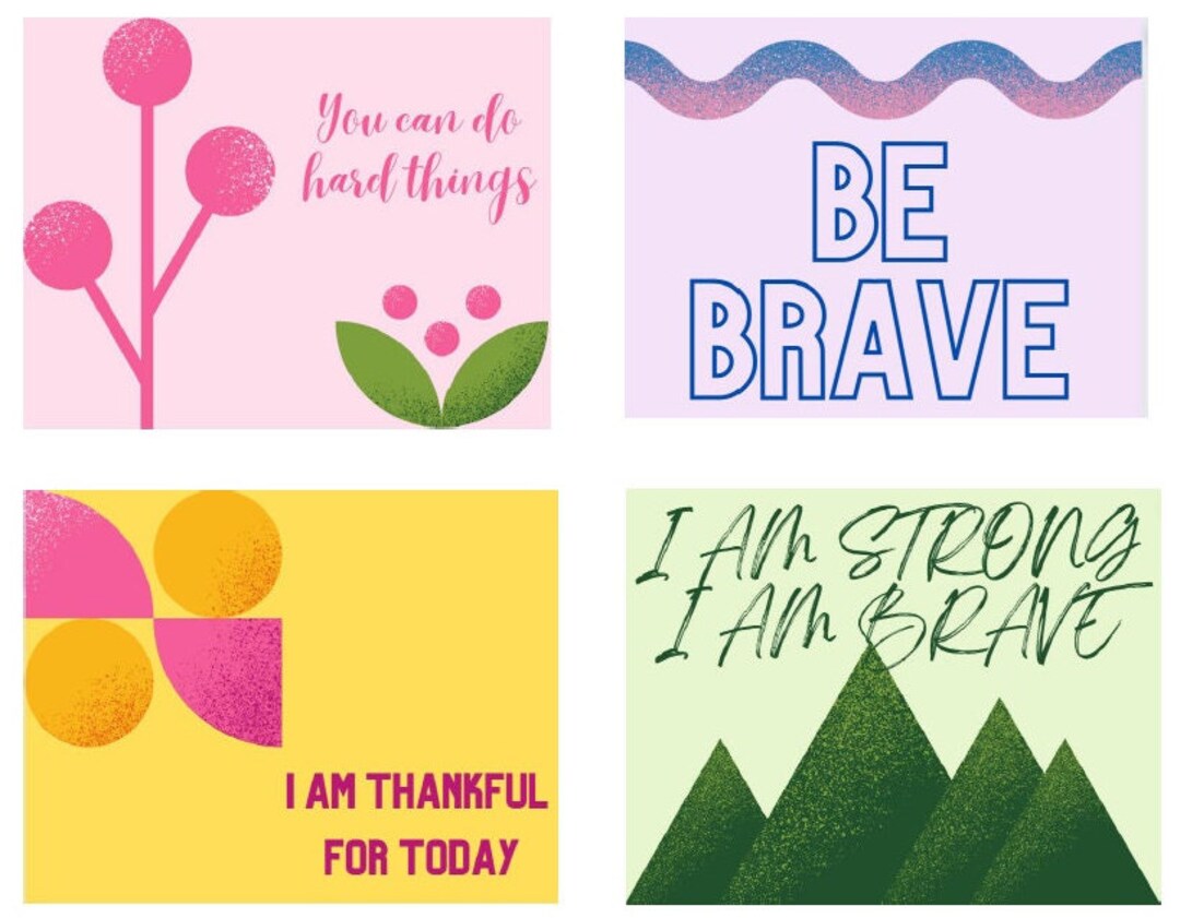 Affirmation Postcards - Etsy