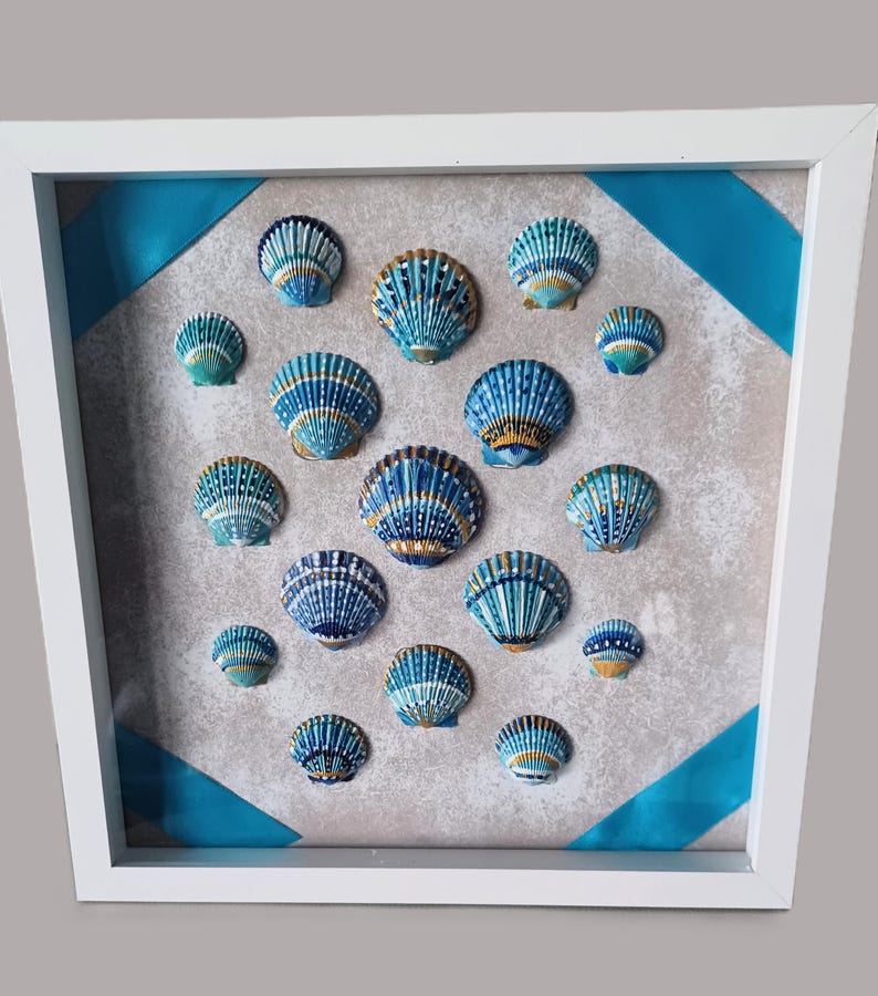 Hand Painted Sea Shells Framed Art - Etsy