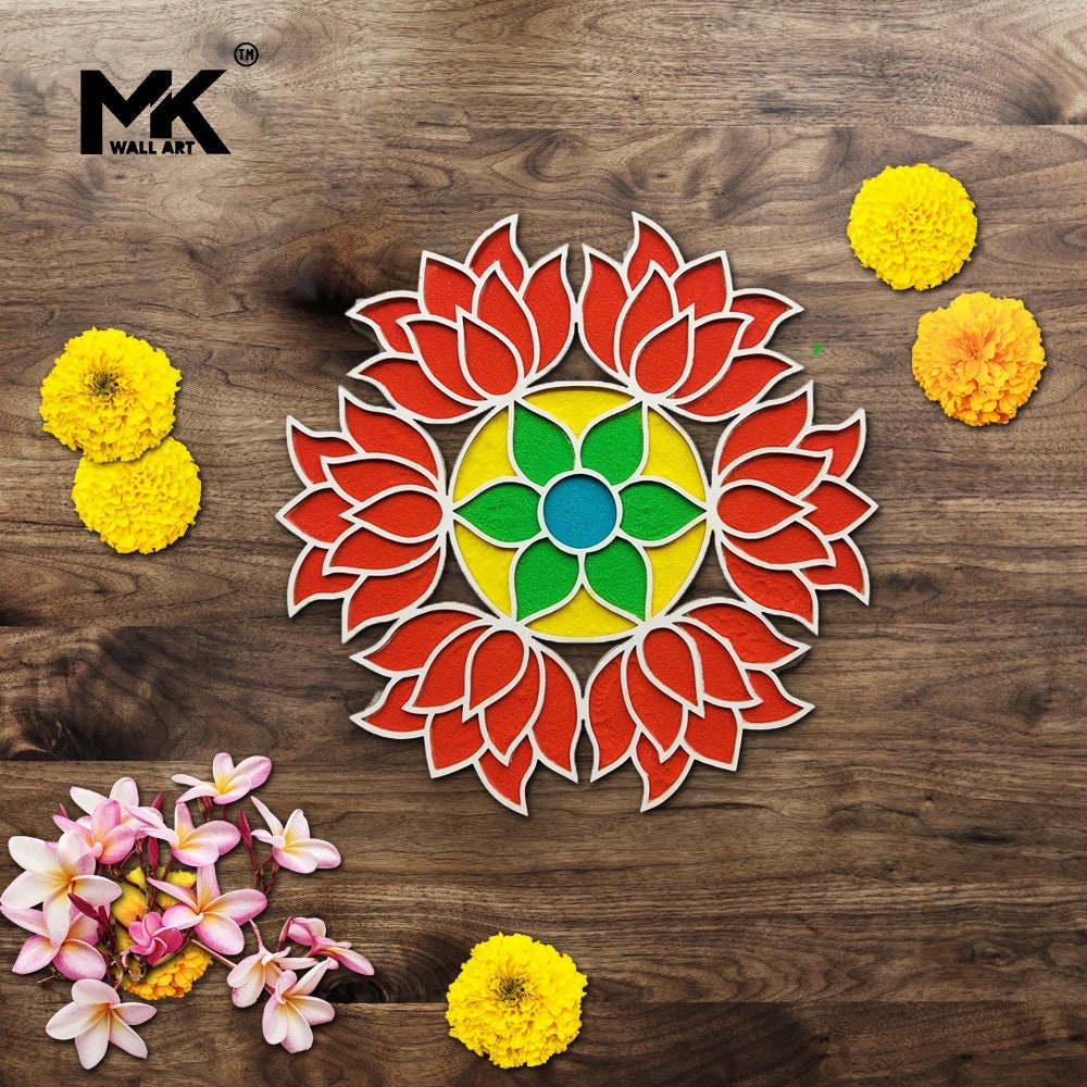 Traditional Rangoli Arteasy Rangoli Art Ready Rangoli - Etsy