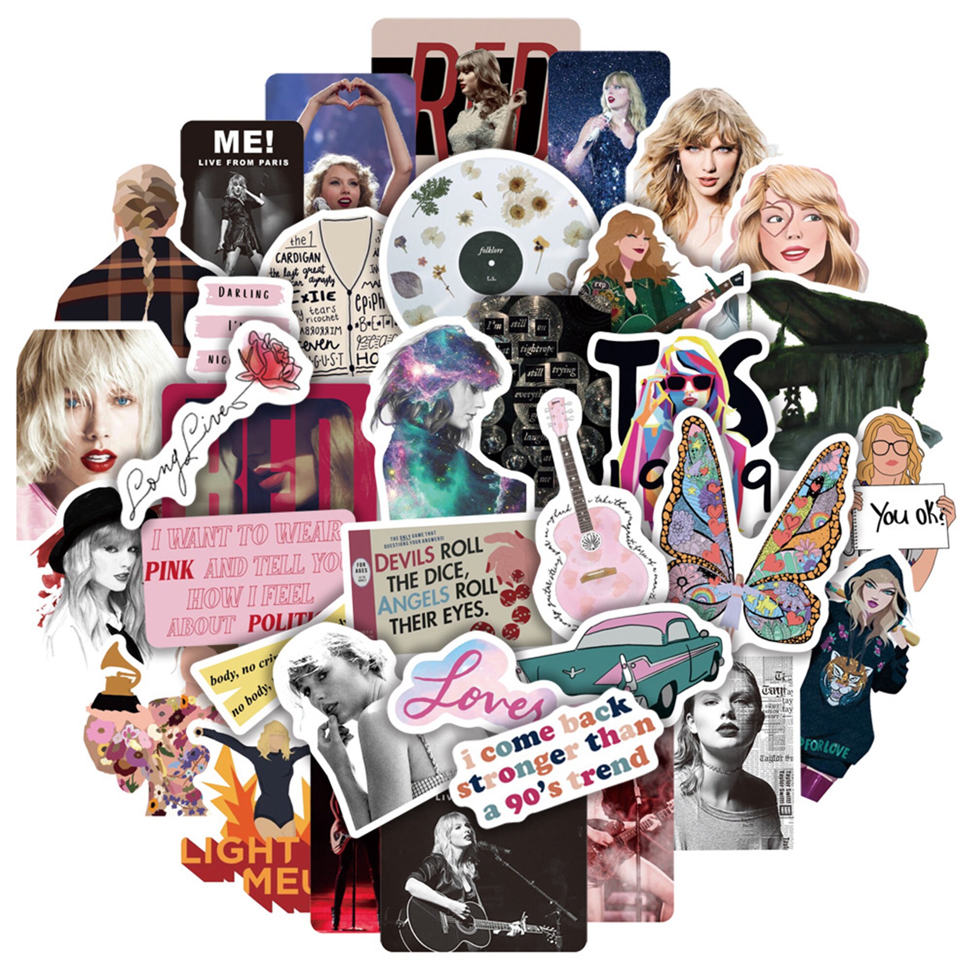 5-100 Pcs Taylor Swift Stickers No Duplicate Stickers for - Etsy Australia