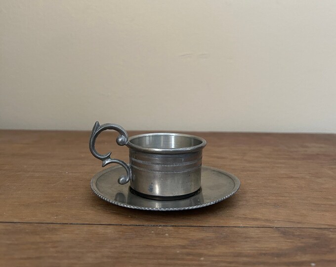 Small Vintage Goebel Pewter Tea Cup & Saucer, Germany - Etsy