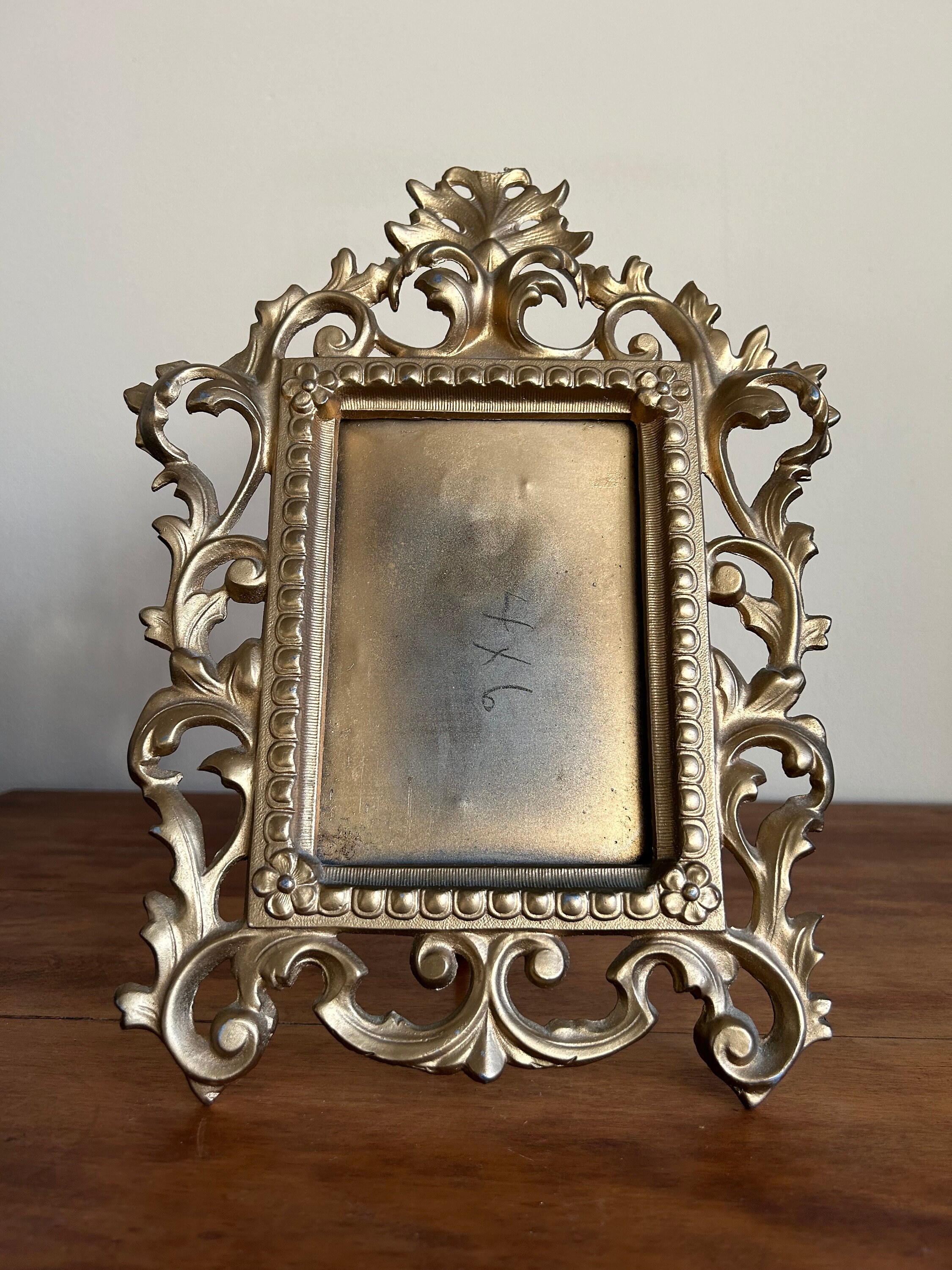 Vintage Ornate Gold Colored Metal Frame - Etsy