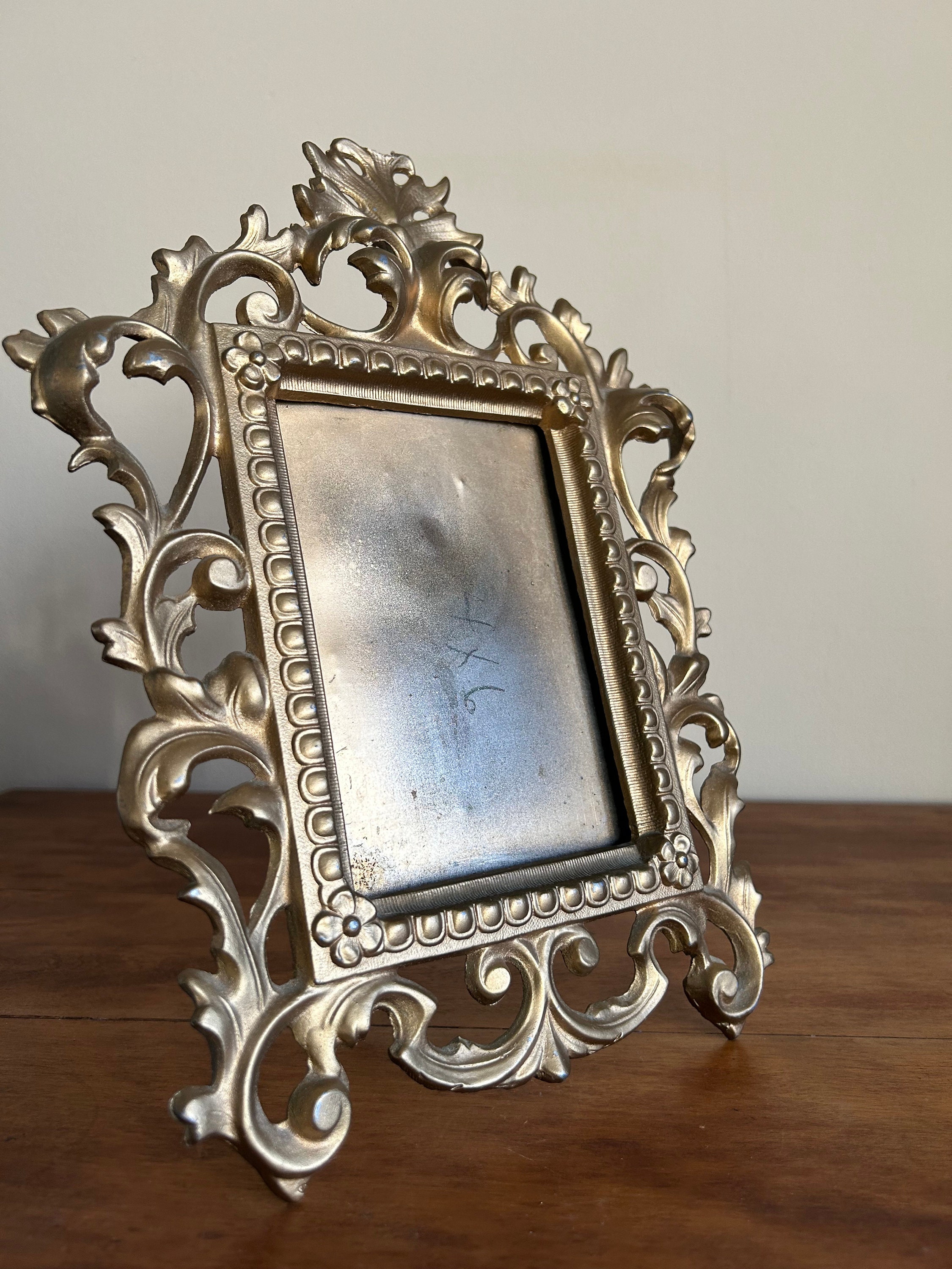Vintage Ornate Gold Colored Metal Frame - Etsy