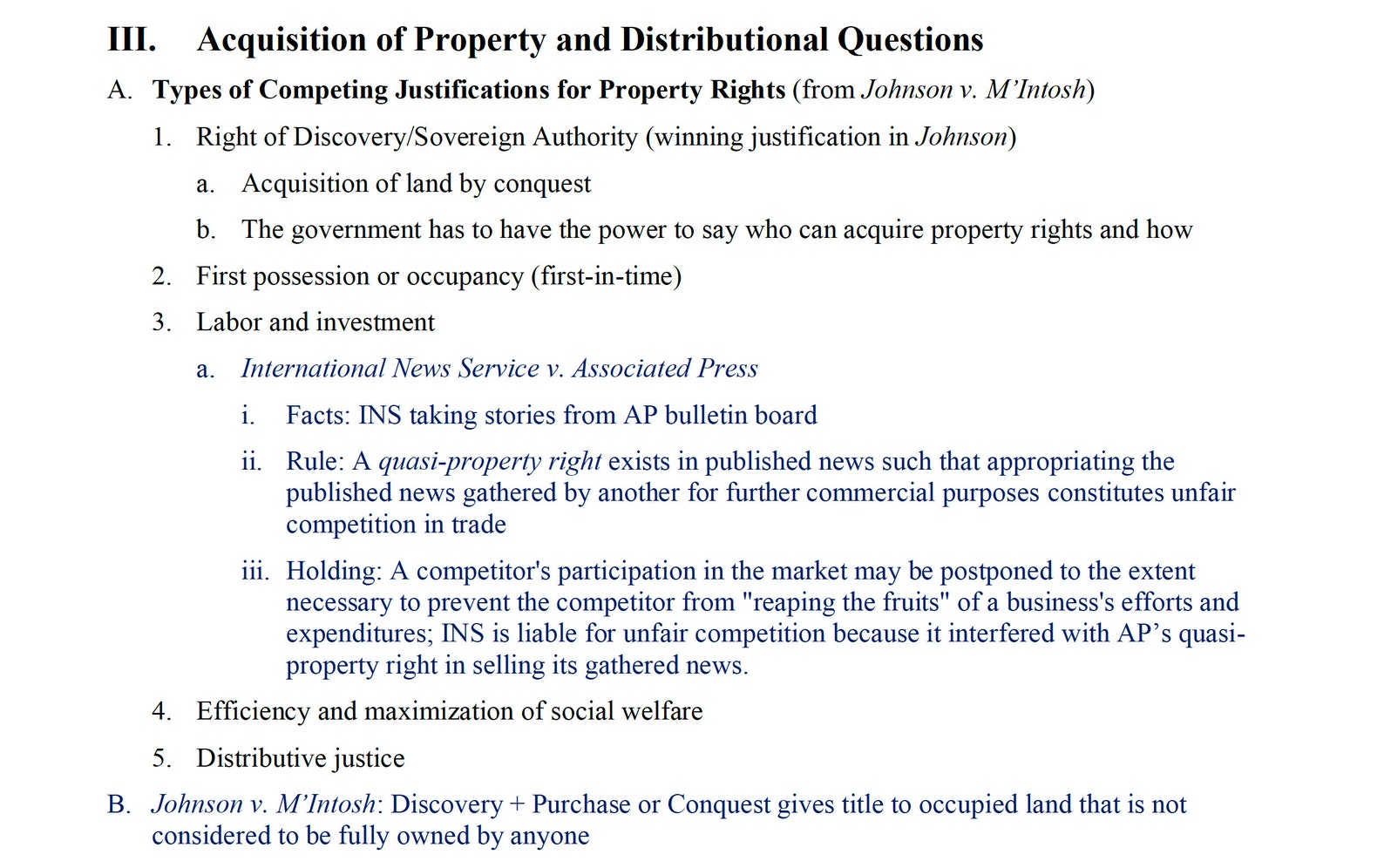 Property Law Outline | 1L Law School Notes | Law School Outline ...
