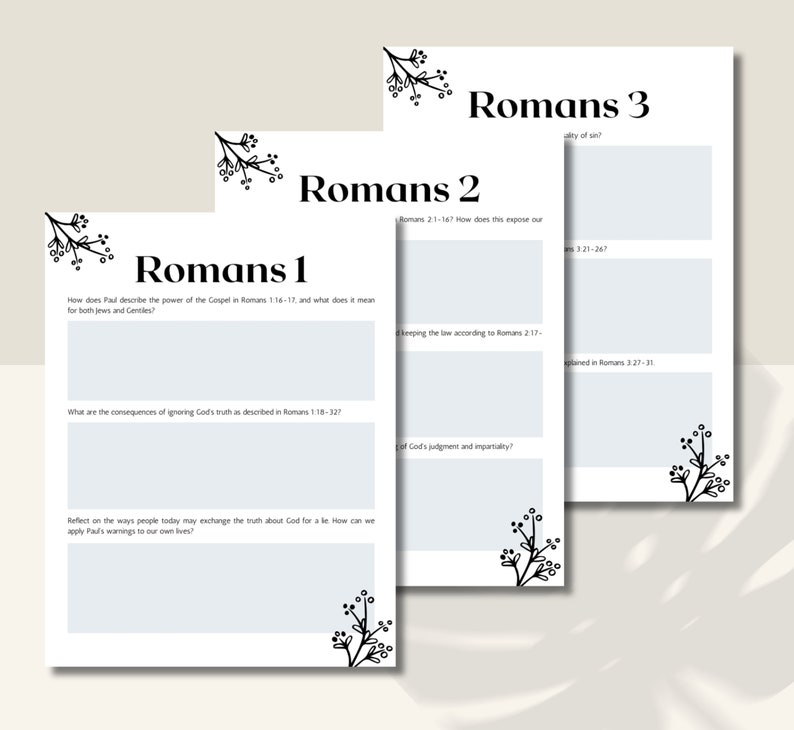 Romans Bible Study Guide | Christian Bible Study Template | Group Bible ...