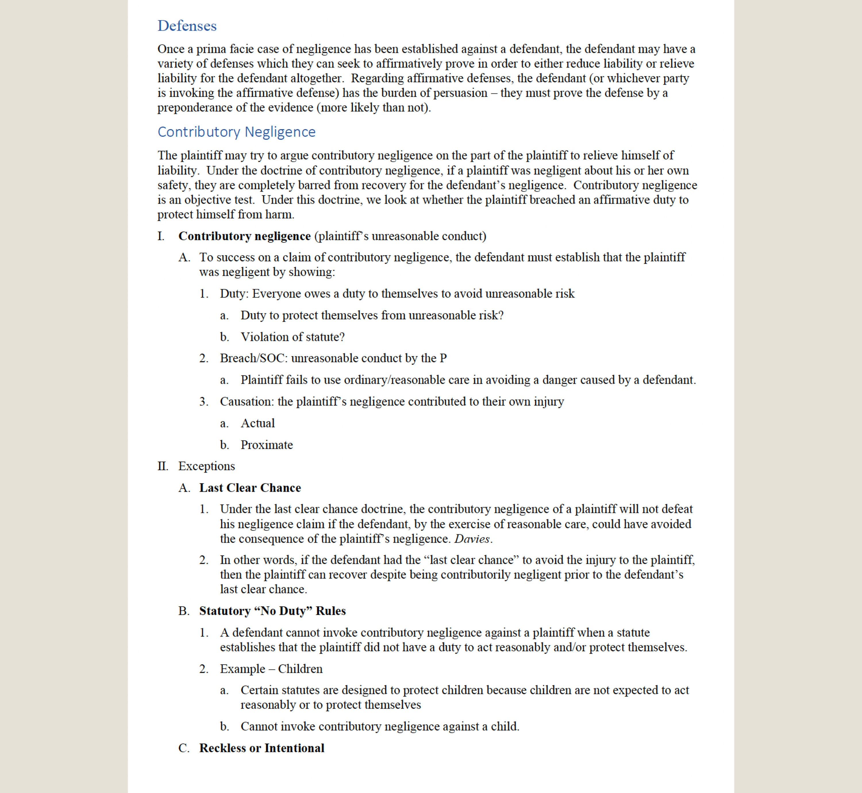 Torts Outline | 1L Law School Notes | Law School Outline Tort Law | Bar ... Torts Outline | 1L Law School Notes | Law School Outline Tort Law | Bar ...