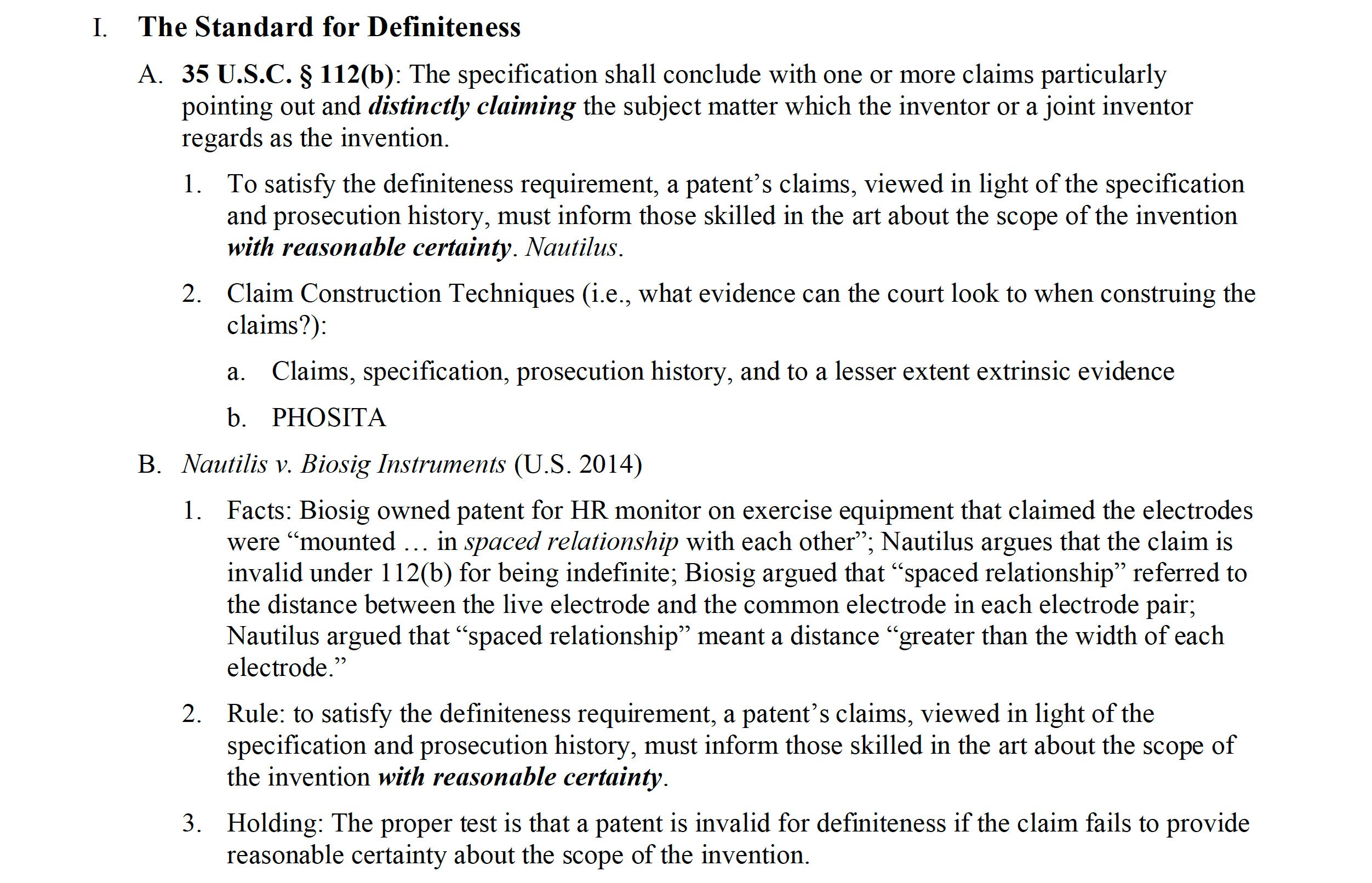 Patent Law Outline Law School Outline Patent Law Notes Law School Notes ...
