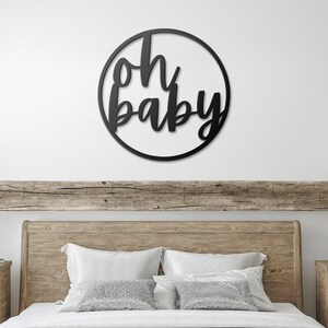 Oh Baby Metal Sign | Nursery Wall Decor - Etsy