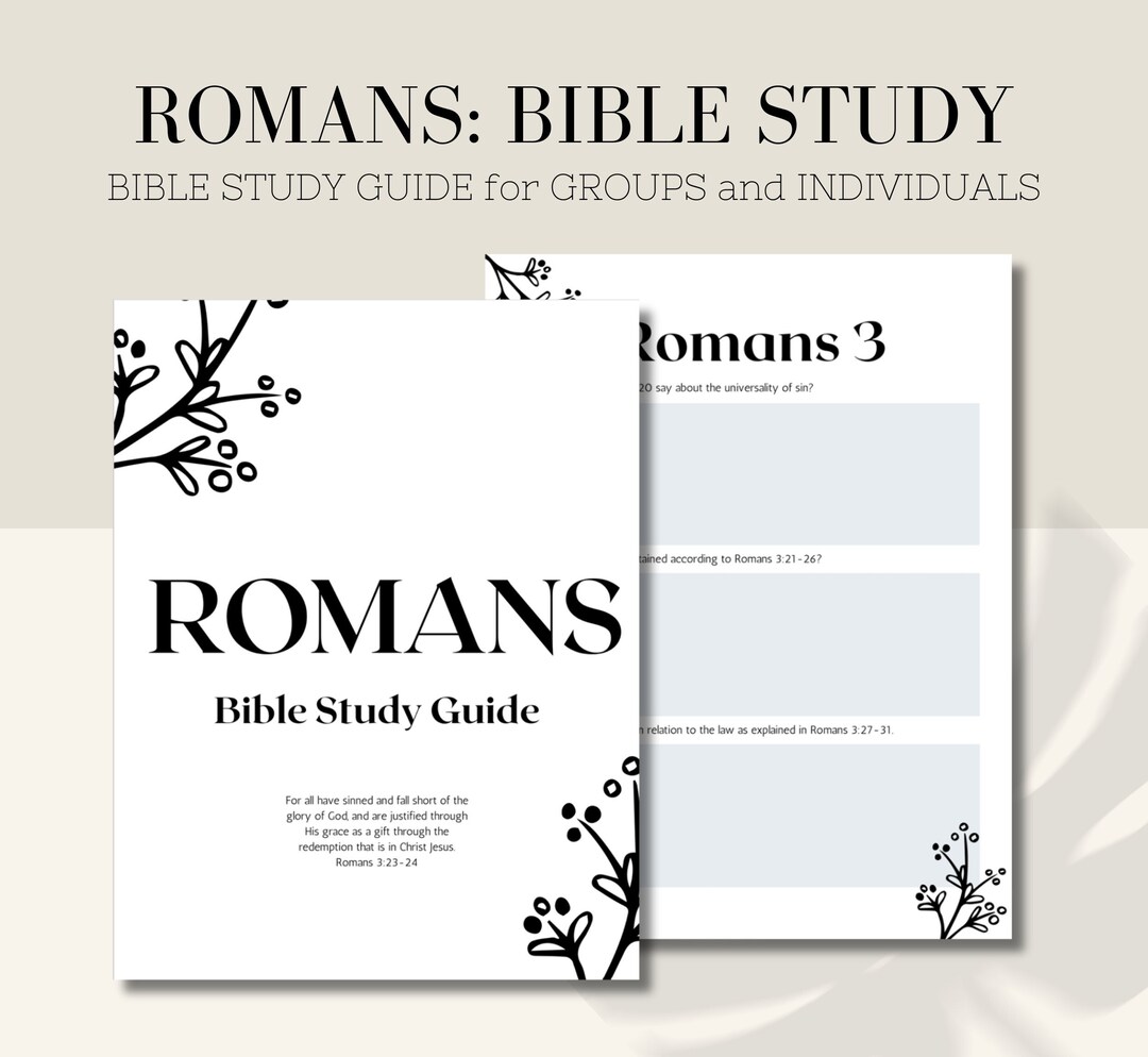 Romans Bible Study Guide | Christian Bible Study Template | Group Bible ...