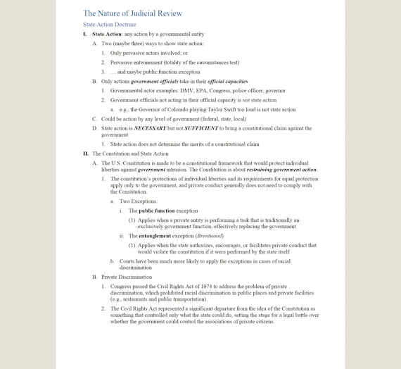 Constitutional Law Flowchart Equal Protection