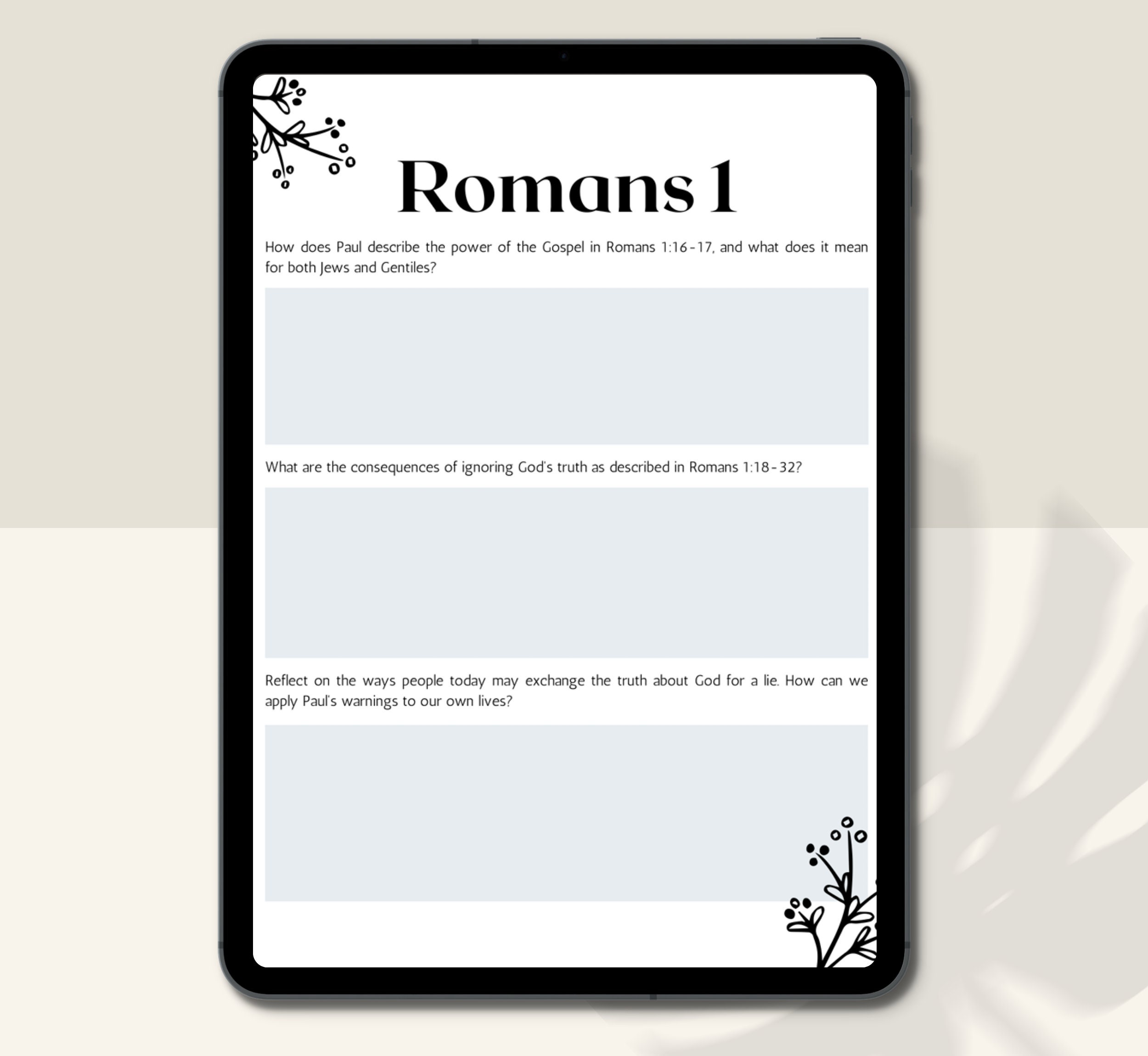 Romans Bible Study Guide | Christian Bible Study Template | Group Bible ...