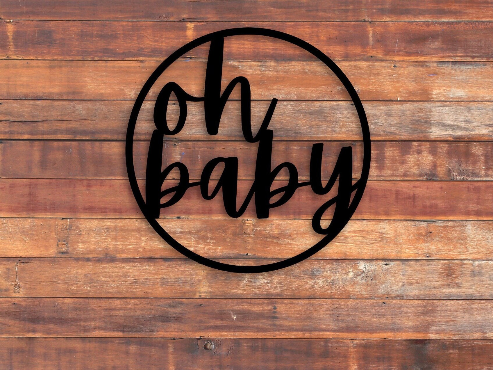 Oh Baby Metal Sign | Nursery Wall Decor - Etsy