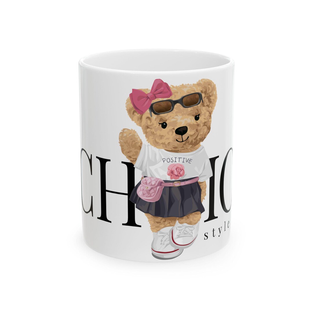 Princess Grace Cute Positive Bear Ceramic Mug Chic Style - Etsy