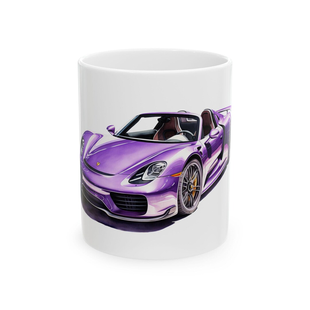 Princess Grace Purple Sports Car Ceramic Mug 11oz 15oz Coffee Cups for ...