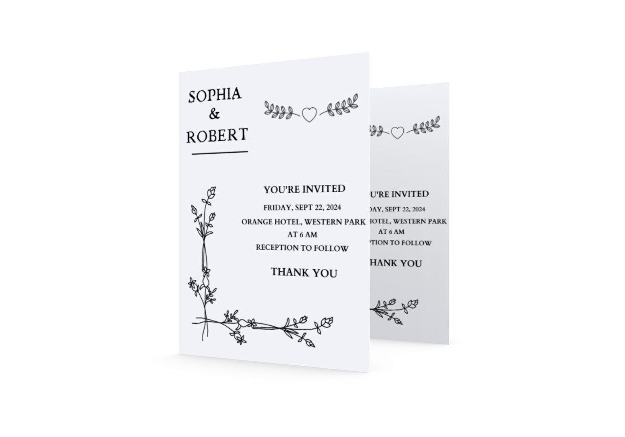 Editable Minimalist Invitation Card, Modern Wedding Invite, Instant ...