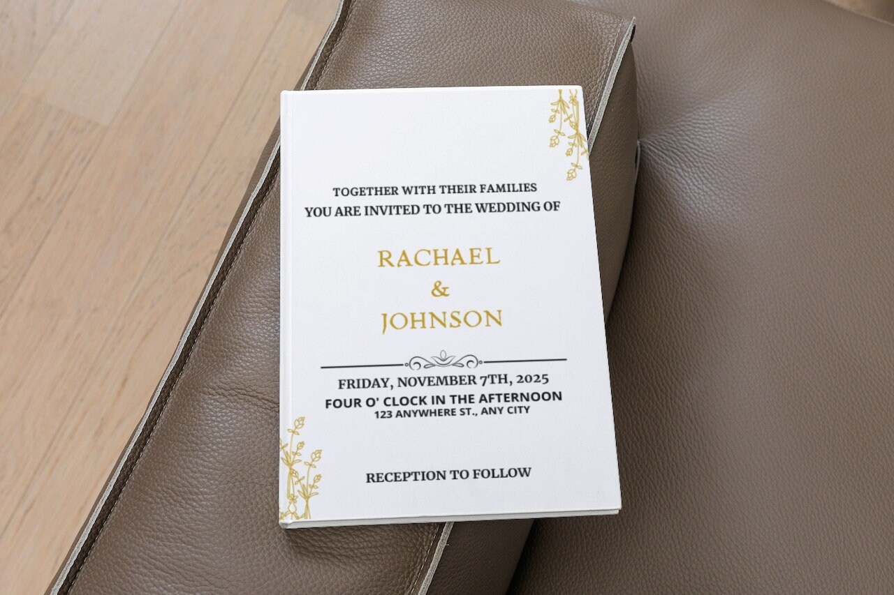 Editable Minimalist Invitation Card, Modern Wedding Invite, Instant ...