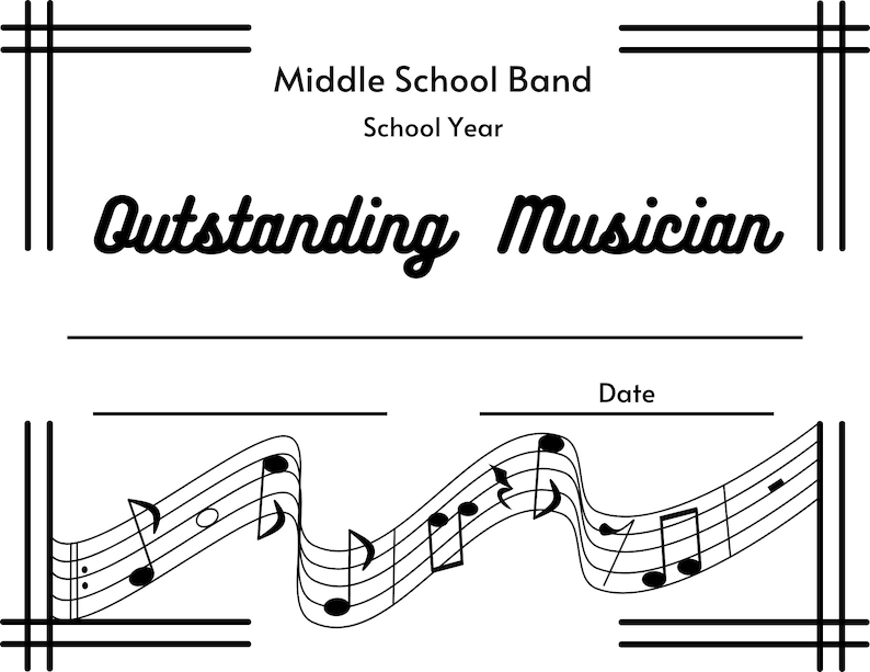 Musician Certificate - Etsy