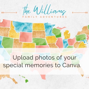 United States Map Travel Photos Poster, 50 States, US Adventure Picture ...