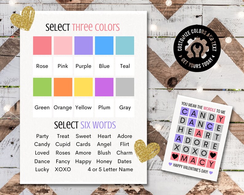 Design Your Own Wordle Valentine Card, Wordle Valentine's Day, Puzzle ...