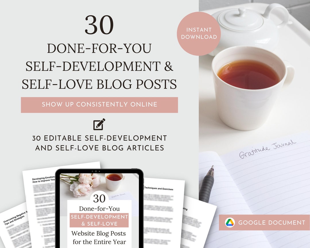 30 Pre-written Self-love Blog Posts, Self-development Blog Articles ...