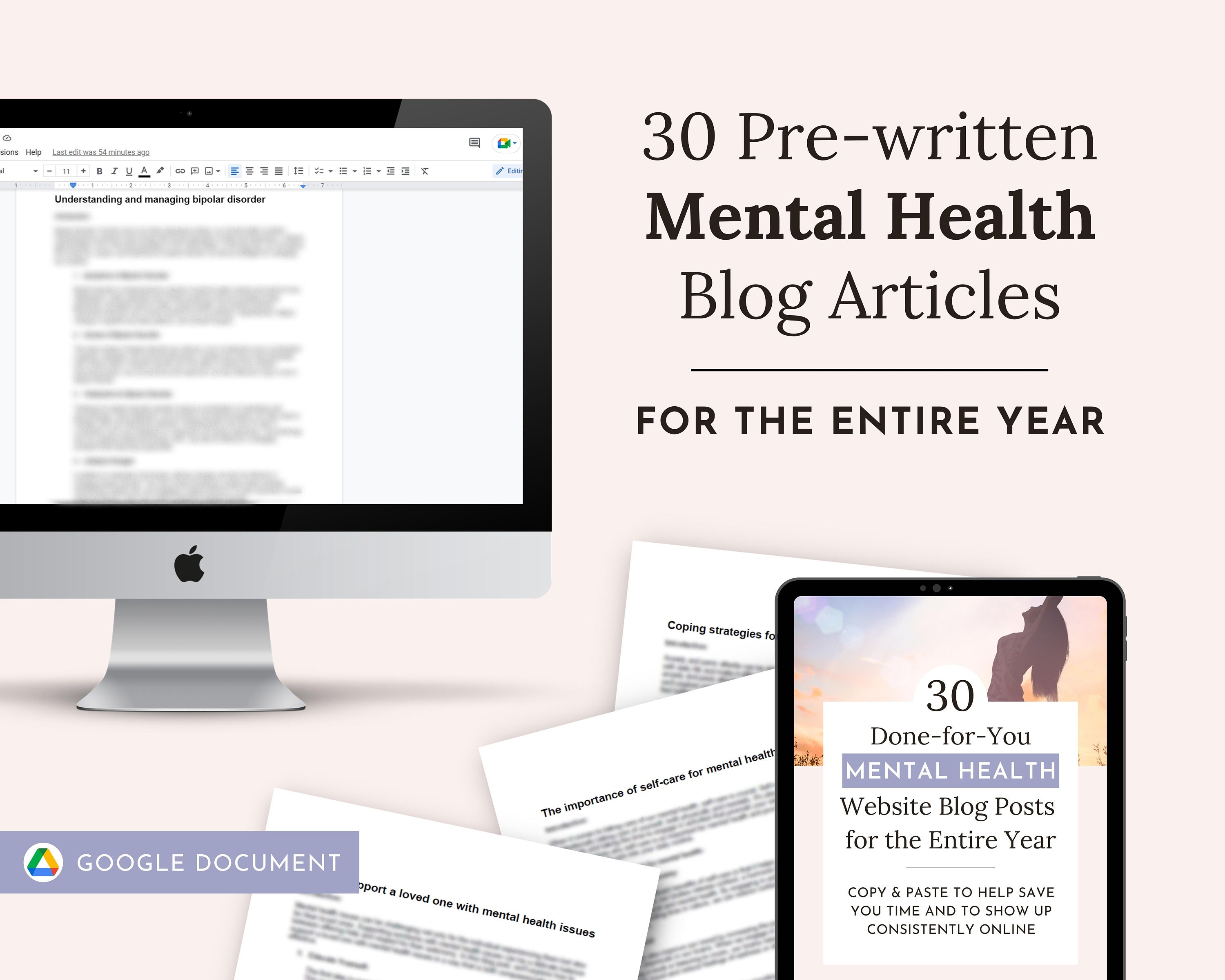 30 Done-for-you Mental Health Blog Posts for Content Creators, Mental ...