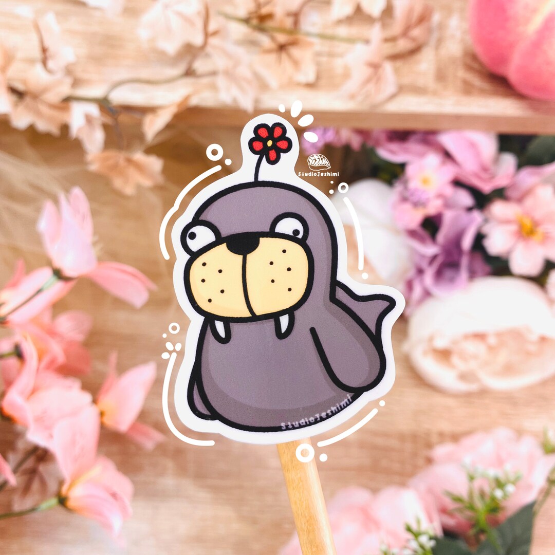 Cute Walrus Sticker Walrus Sticker Funny Sticker Vinyl Stickers for ...