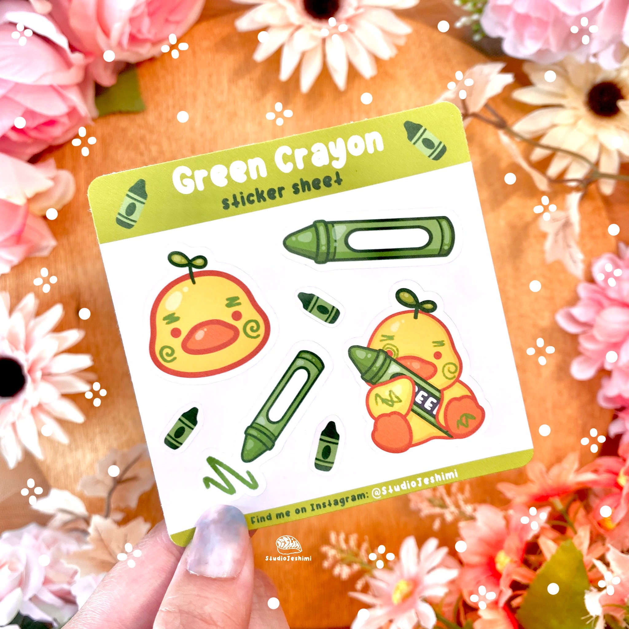 Crayon Buddies Sticker Sheets Mini Matte Sticker Sheets - Etsy