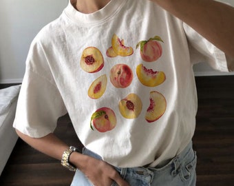 Cute Peach Shirt Just Peachy Summer Shirt Cute Peach Design - Etsy
