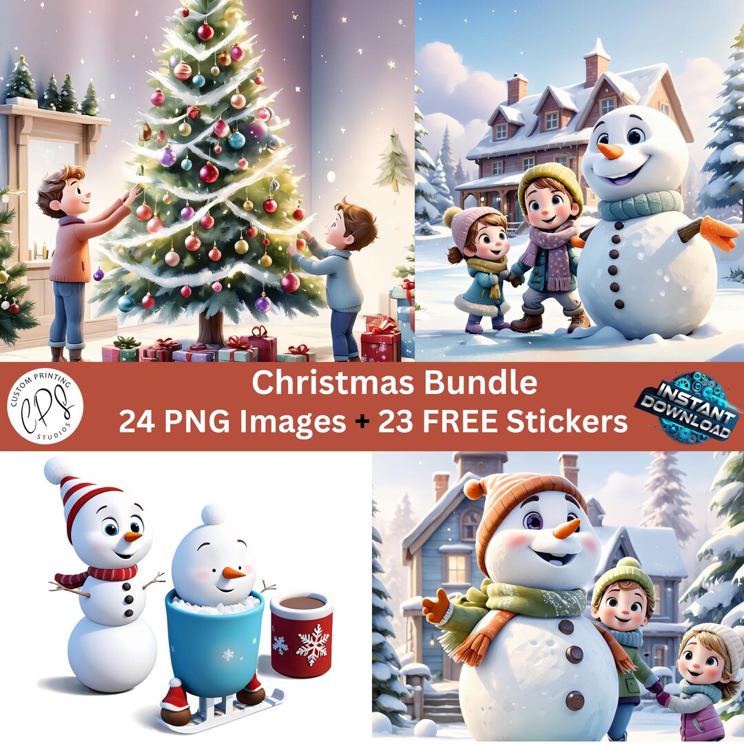 Christmas Tree Clipart, Winter Scenes, 3D Pixar Style, Winter Cabin ...