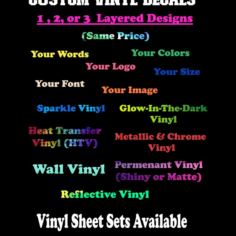 Vinyl Designs - Etsy