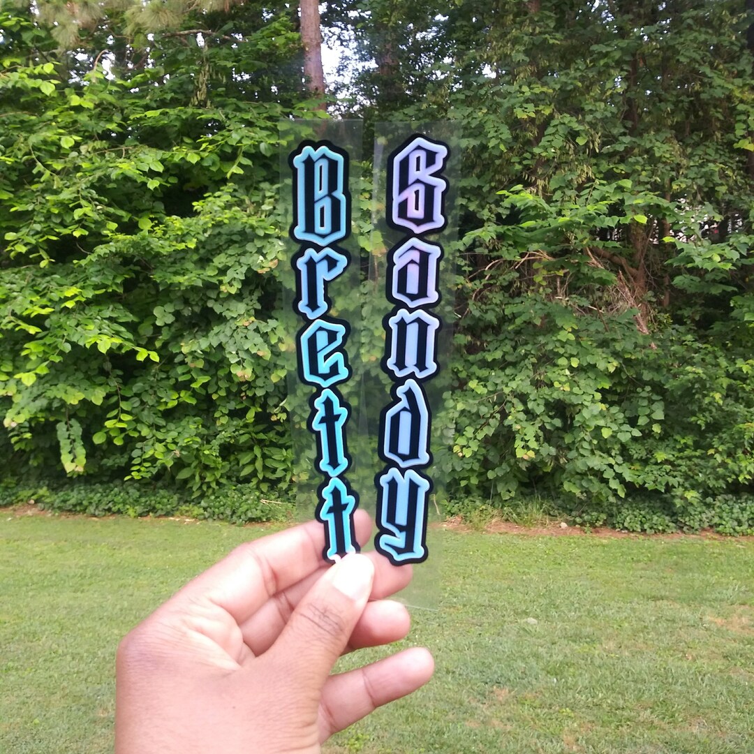 Triple-layer Vinyl Decal, Custom Name Decal Sticker, Multilayered Name ...