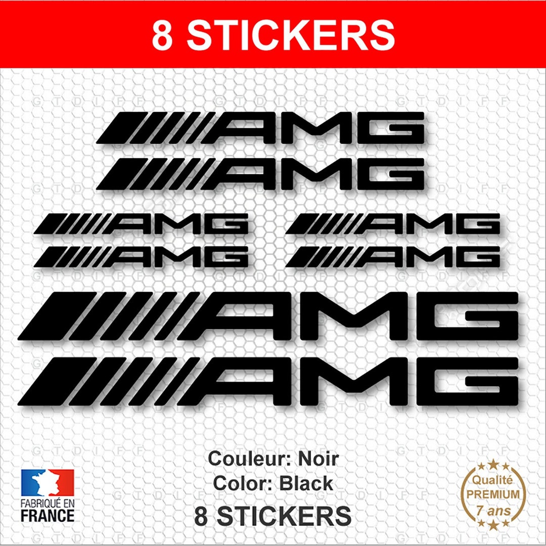 AMG Stickers Black Stickers 8 Vinyl Lower Body Adhesives Compatible ...