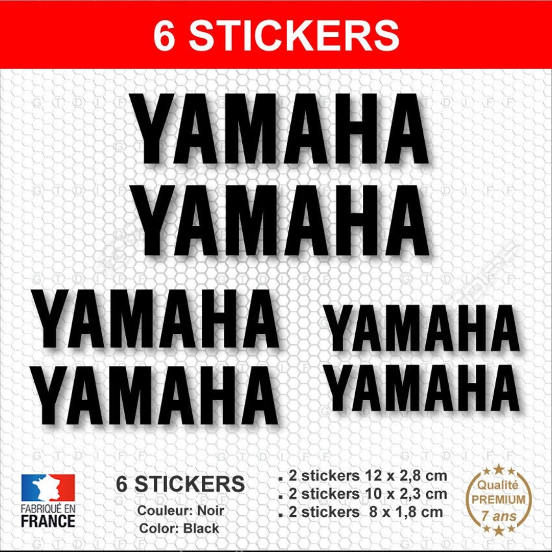 6 YAMAHA BLACK Stickers Motorcycle Stickers - Etsy