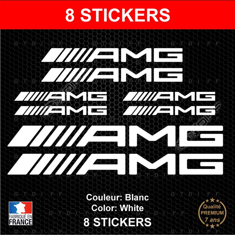 AMG Stickers White Stickers 8 Vinyl Underbody Stickers - Etsy