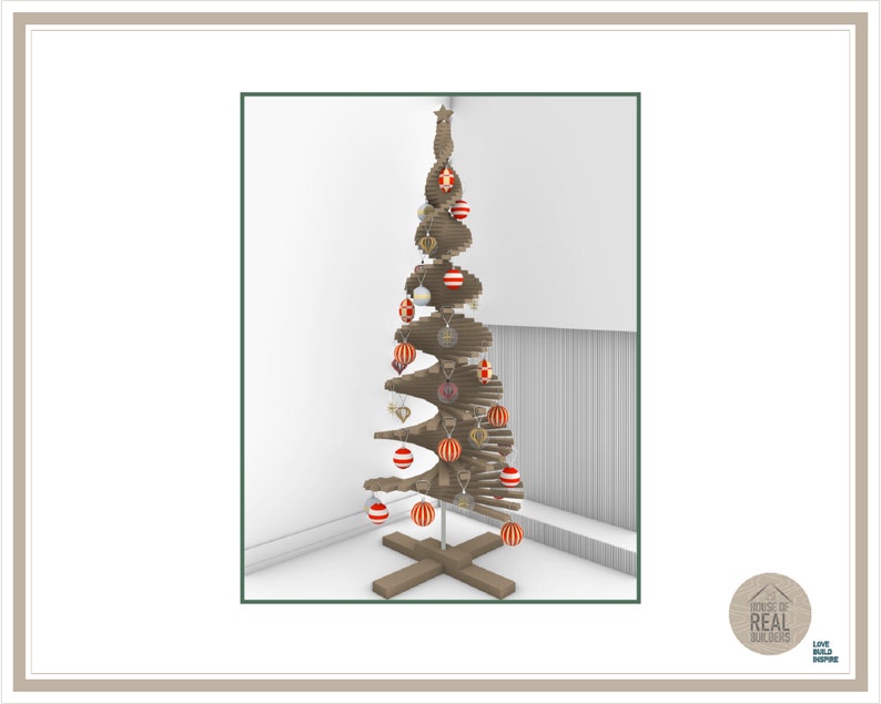 Big 2x4 Spiral Christmas Tree Plans, Wooden Spiral Tree, Woodworking ...