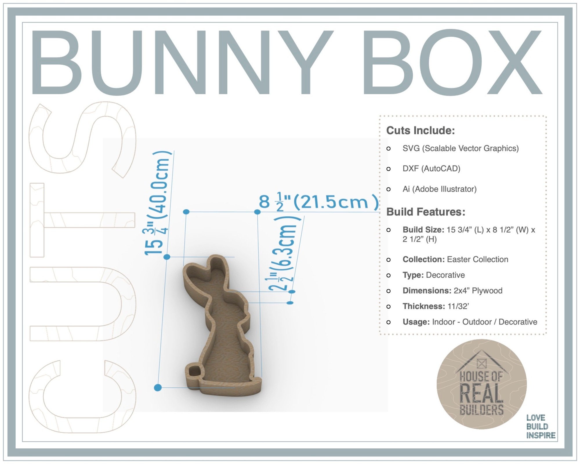 3D Easter Bunny Box Cuts, Easter Bunny SVG File, Easter Balloon Mosaic ...