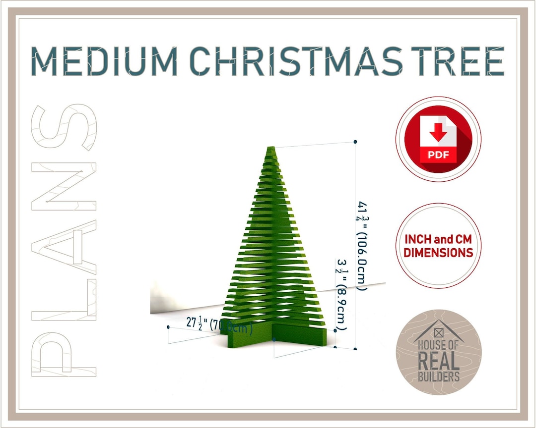 Minimal Christmas Tree DIY Plans Woodworking Build Plans - Etsy