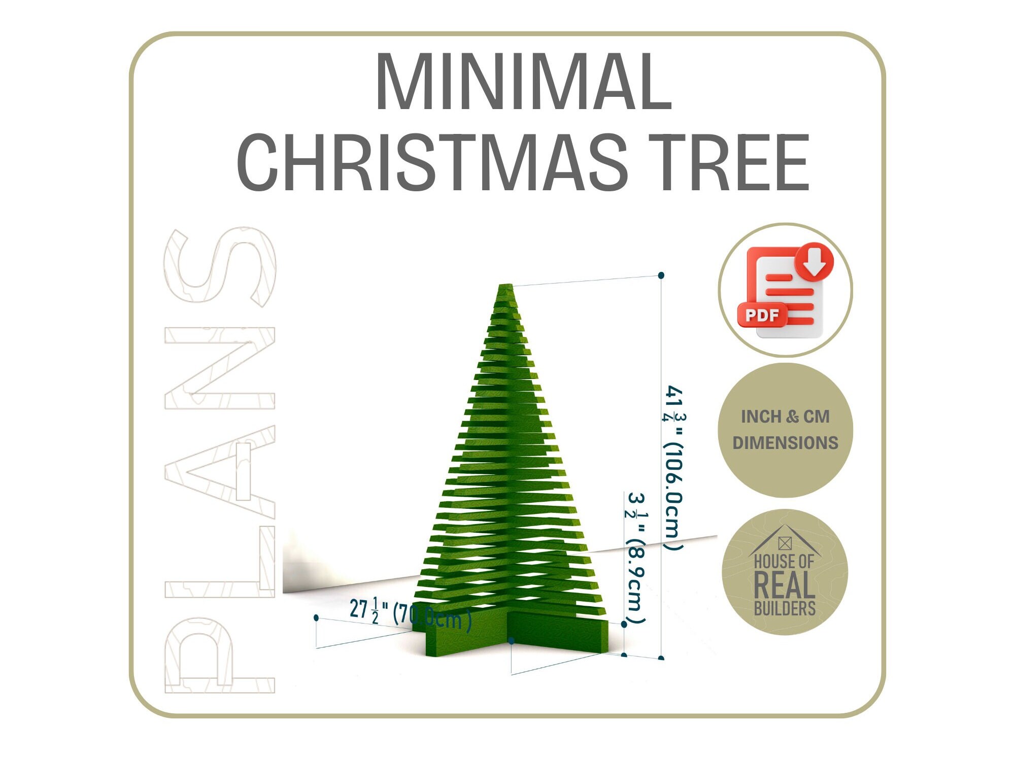 Minimal Christmas Tree DIY Plans, Woodworking Build Plans, Spiral ...