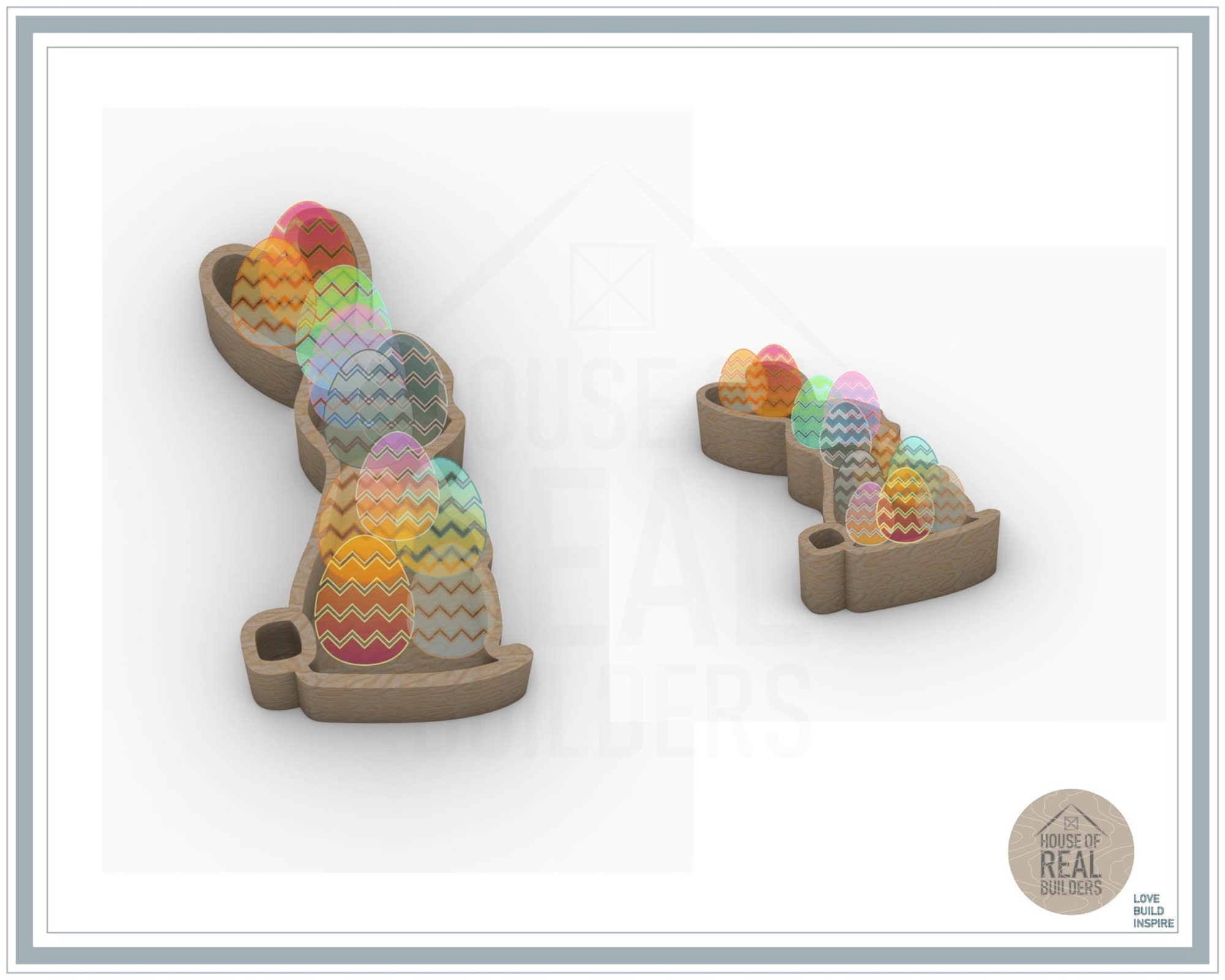 3D Easter Bunny Box Cuts, Easter Bunny SVG File, Easter Balloon Mosaic ...