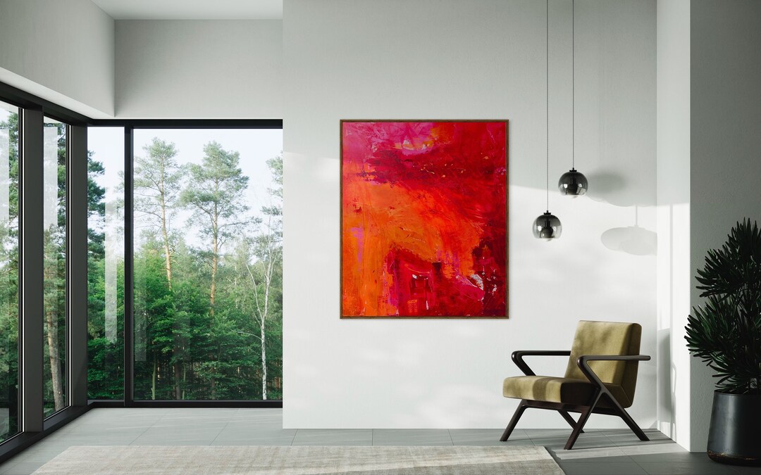 BULL HEAT Abstract Art - Etsy