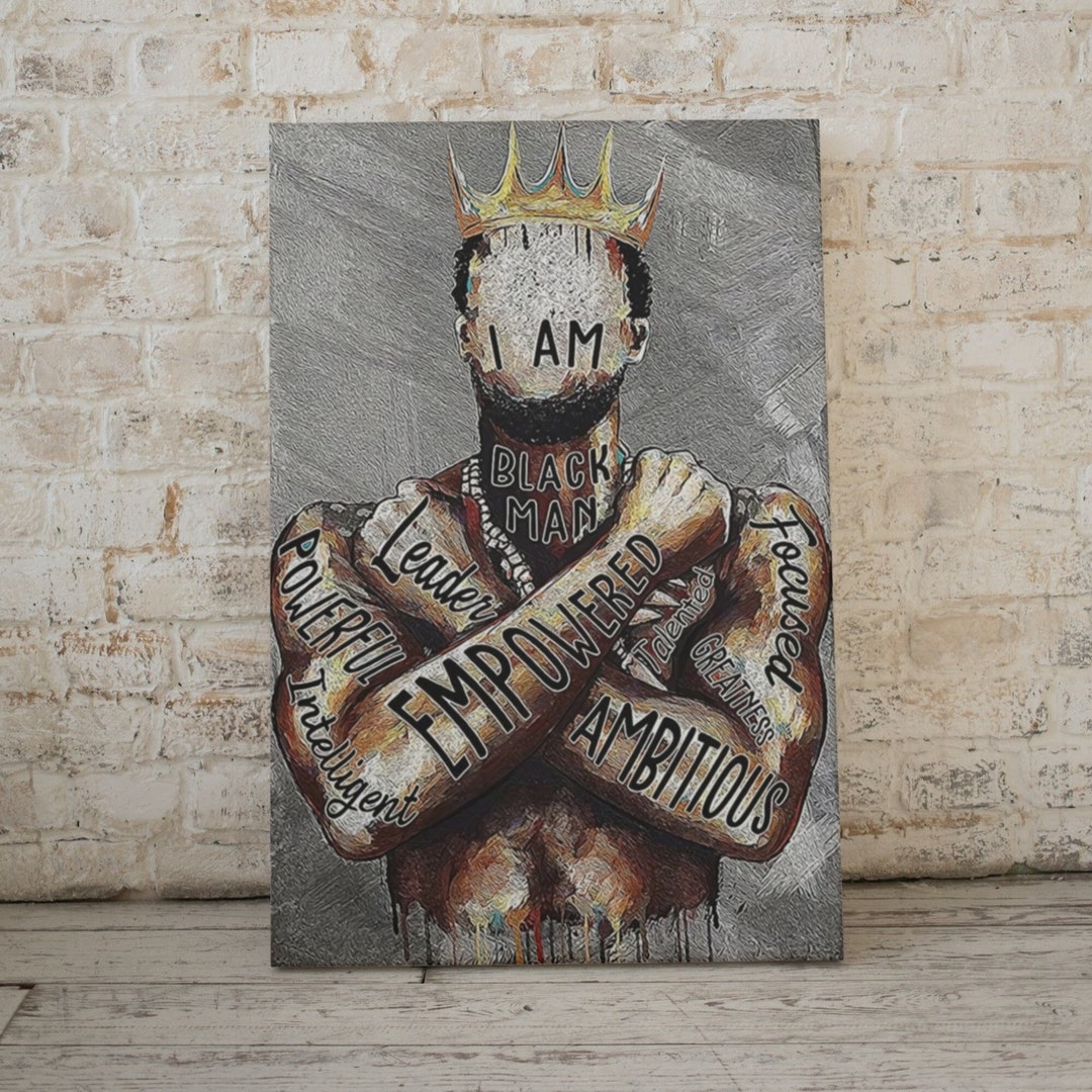 I Am Black Man Canvas or Poster African American Man Poster - Etsy
