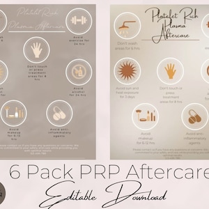 PRP Aftercare Instructions, Platelet Rich Plasma Aftercare, PRP Post ...