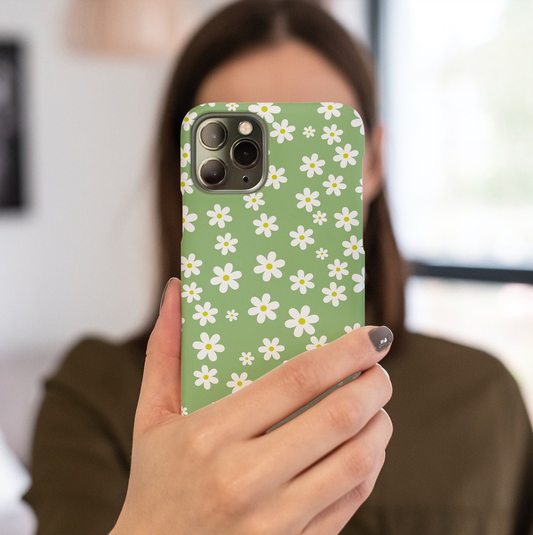 Green Daisies Daisy Flower Pattern Iphone/samsung Slim Case - Etsy