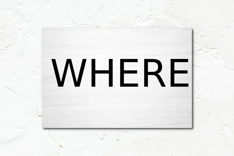 WHERE Word Digital Download File ONLY - Etsy