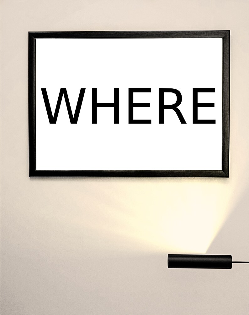 WHERE Word - Digital Download File ONLY - Etsy